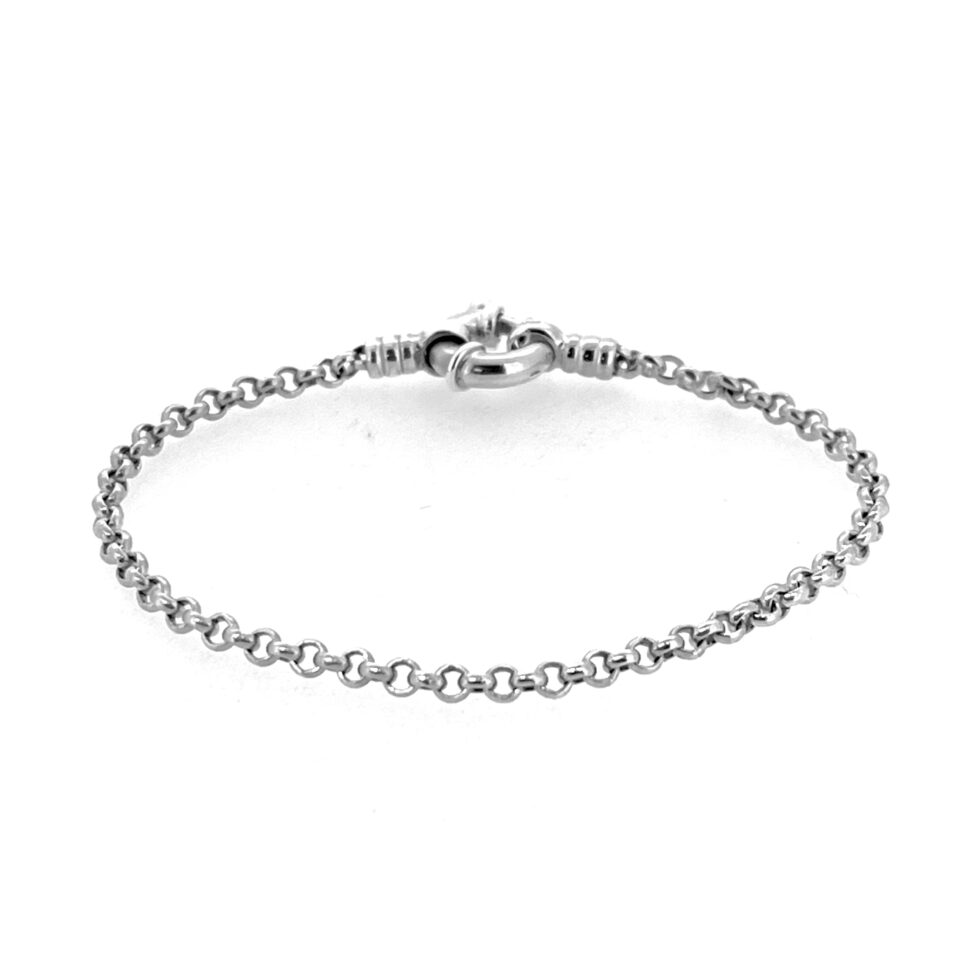Links of London Round Link Bracelet 17 cm – Jumbo Bolt Ring Sterling Silver